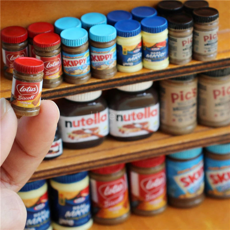 Miniature Branded Spread Bottle Set (5PCS) – Book Nook Kit
