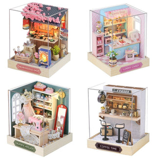 Sakura Noodles Shop DIY Miniature House Kit – Detailed DIY – Book Nook Kit