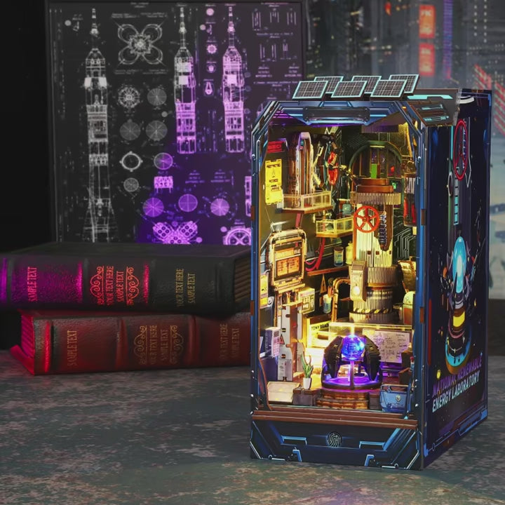 Cyberpunk Book Nook Kits – Build Your Own Futuristic Shelf Decor